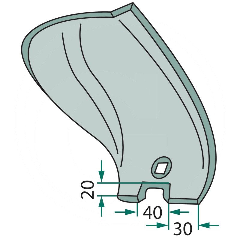 Outer guideboard (56017 3374399) - Spare parts for agricultural ...