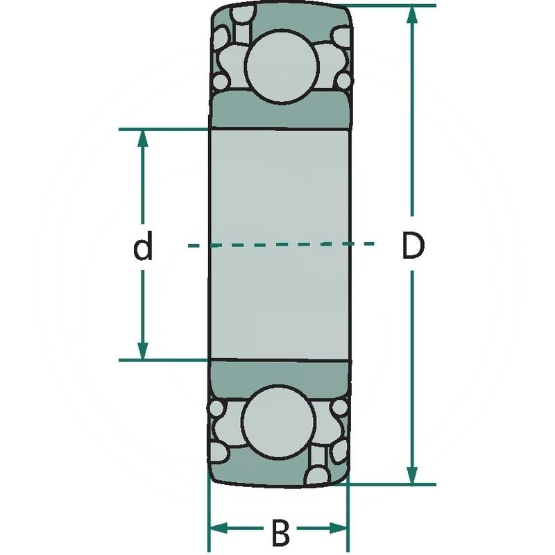 Radial insert ball bearing CS 205-2RS (80576205 2RS) - Spare parts for ...