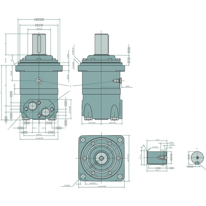 Danfoss Hydraulic motor OMV 500 (257151B3102) - Spare parts for agricultural machinery and tractors.