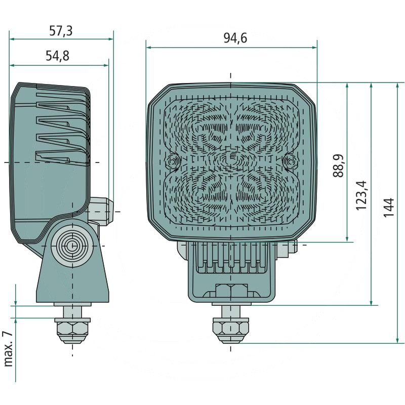 Hella LED work light (4551GA 996283001) - Spare parts for agricultural ...
